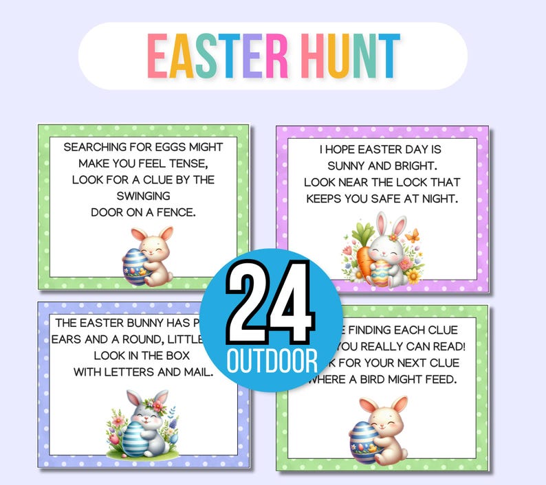 Indoor Easter Scavenger Hunt for Kids, Outdoor Treasure Hunt for Kids ...
