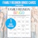 Family Reunion Bingo, Find Someone Who Bingo, Find the Relative Bingo ...