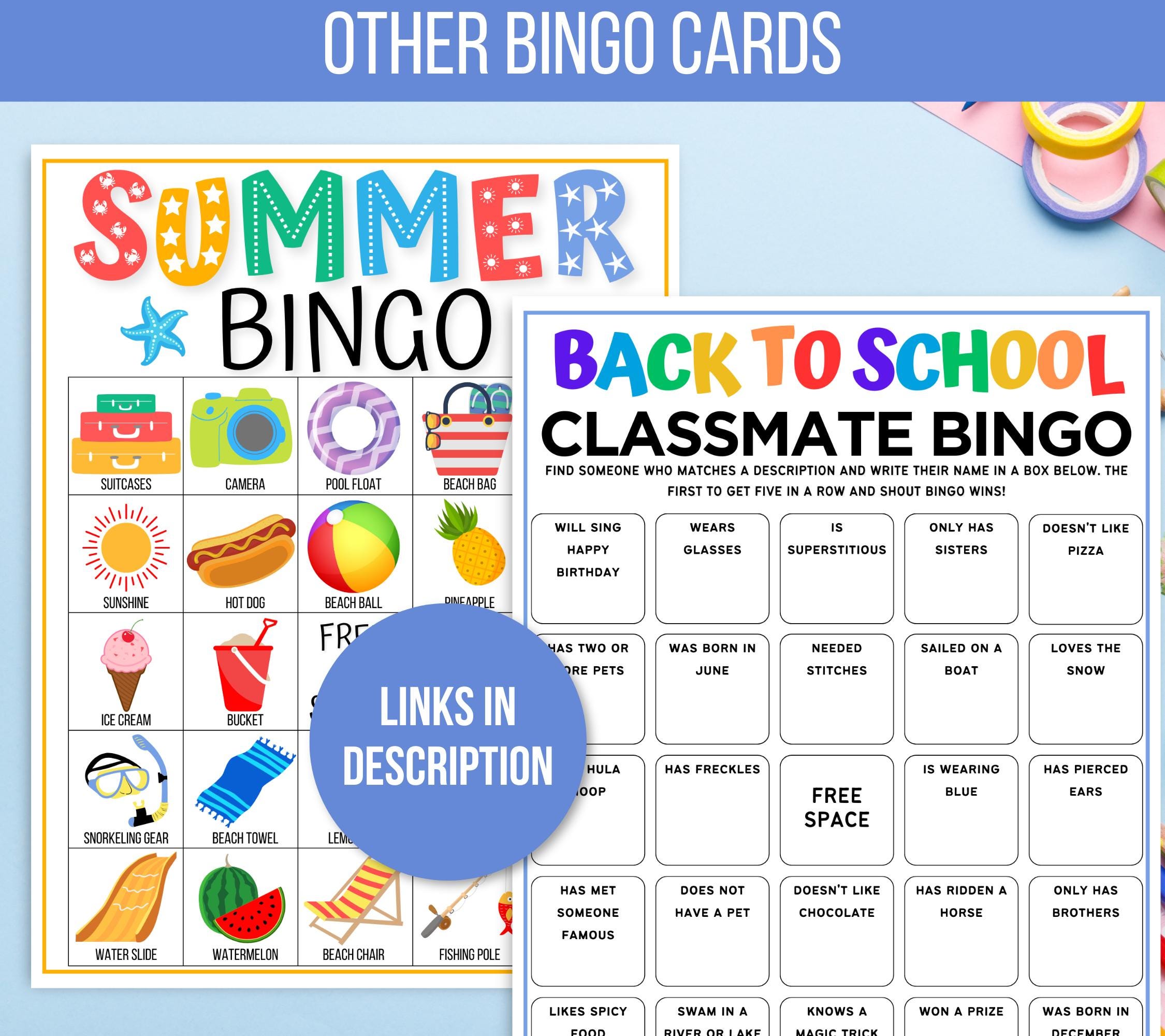 Back to School Bingo, Back to School Games, School Bingo, Welcome Back ...
