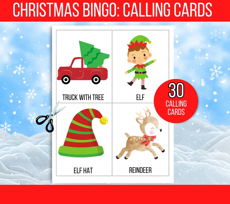 Christmas Bingo, 50 Christmas Bingo Cards, Christmas Activity, Kids ...