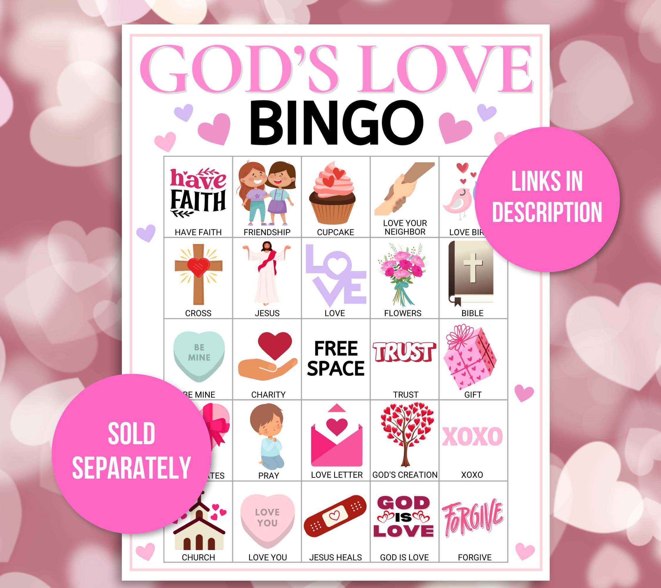 God's Love Dicebreaker, Bible Valentine's Dicebreaker, Bible Valentines ...