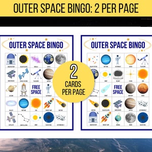 Outer Space Bingo, Solar System Bingo, Astronomy Bingo, 40 Printable ...