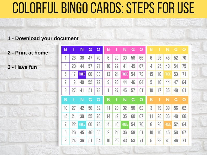 300 Bingo Cards 6 per Page Fun Party Game Classroom - Etsy