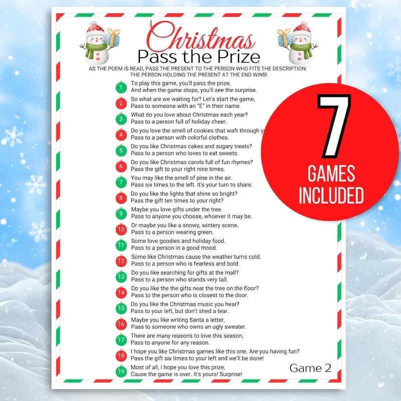 Printable Forfeits for Pass the Parcel - Etsy UK