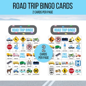 Road Trip Bingo, 10 Printable Road Trip Bingo Cards, Travel Bingo ...