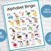 Picture Alphabet Bingo 30 Printable Alphabet Bingo (Download Now) - Etsy