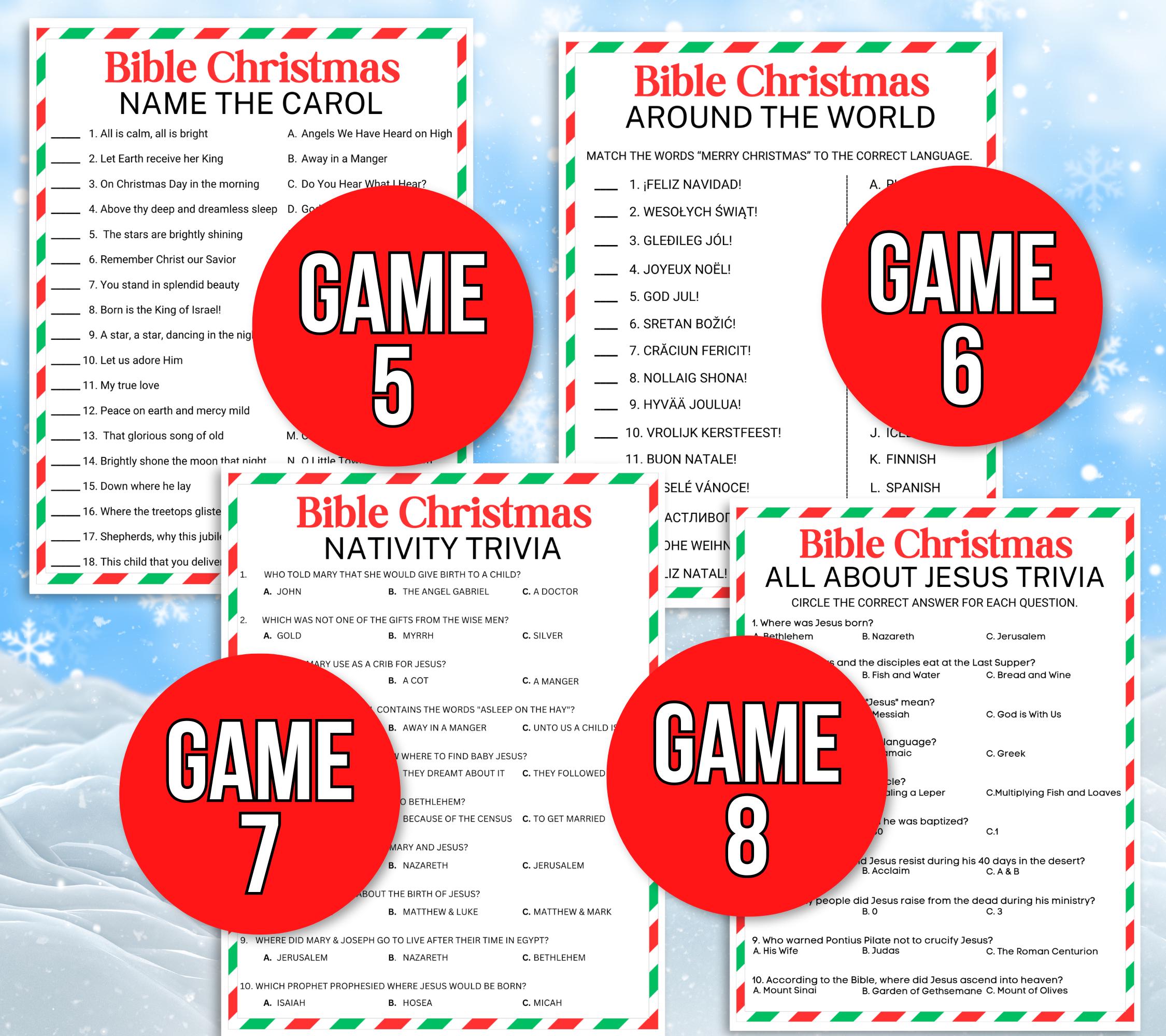 Bible Christmas Games, Bible Christmas Party Games, Nativity Games ...