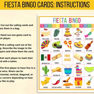 Fiesta Bingo, 30 Printable Fiesta Bingo Cards, Fiesta Activity for Kids ...