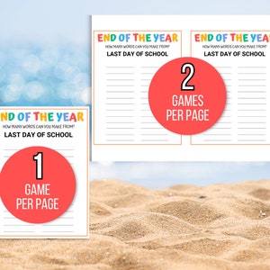 End of Year Party Games, Last Day of School Game Bundle, End of School ...