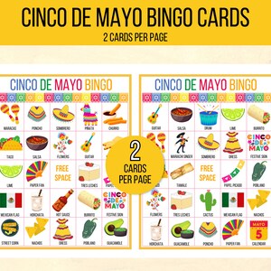 Cinco De Mayo Bingo, 30 Printable Cinco De Mayo Bingo Cards, Cinco De ...