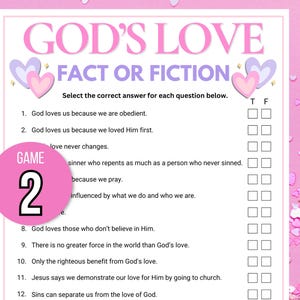 Gods Love Bible Trivia Game, Gods Love Game, Valentine’s Bible Trivia ...