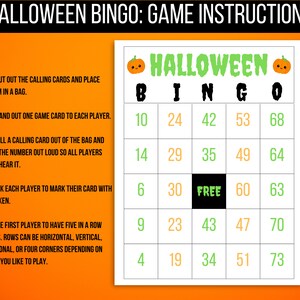 200 Halloween Bingo Cards, Halloween Number Bingo, Halloween Party Game ...
