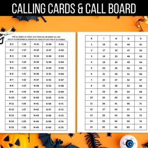 100 Halloween Bingo Cards, Halloween Number Bingo, Halloween Party Game ...
