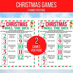 Roll the Dice Holiday Gift Exchange Games, Fun Christmas Games ...