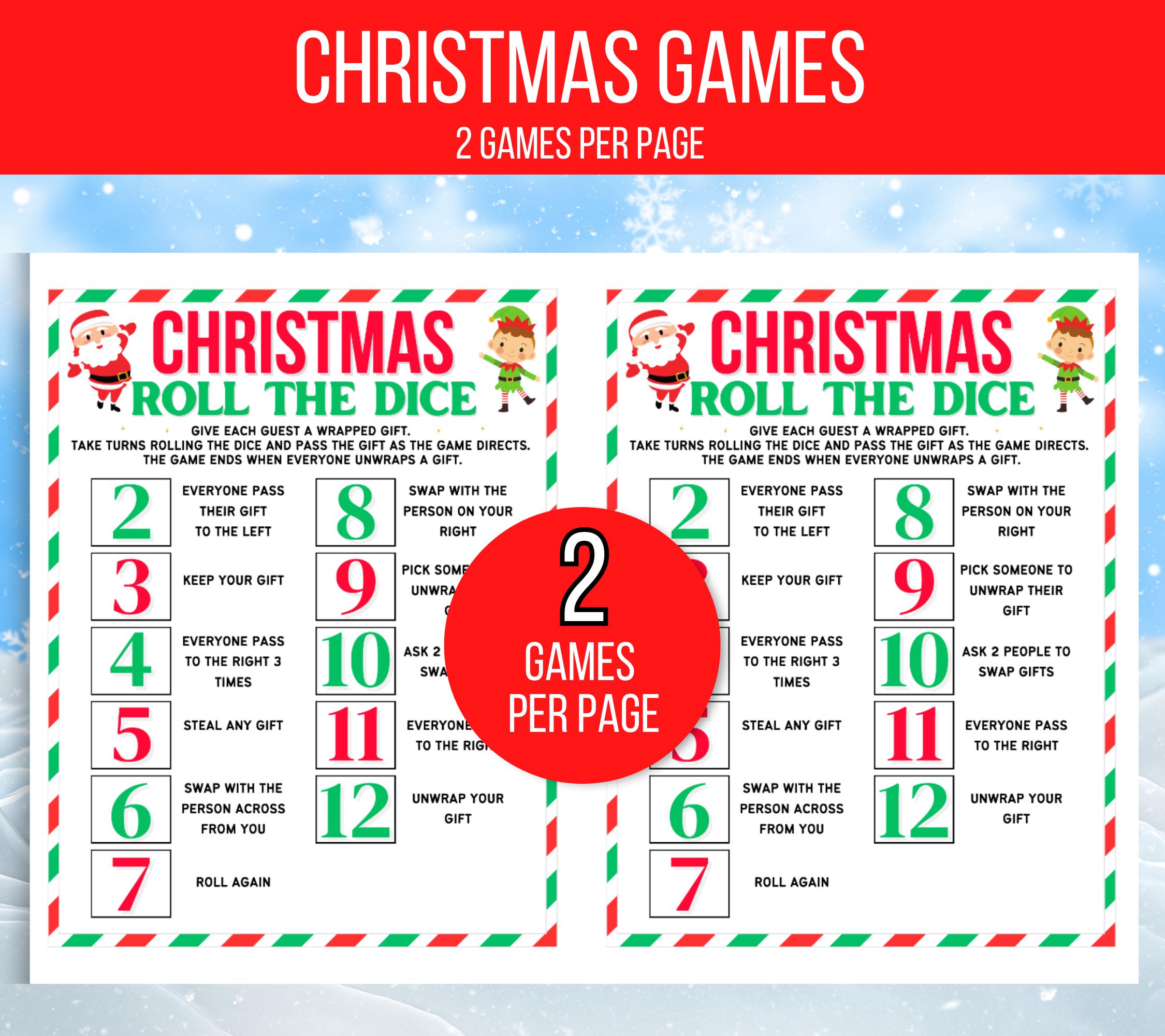Roll the Dice Holiday Gift Exchange Games, Fun Christmas Games ...