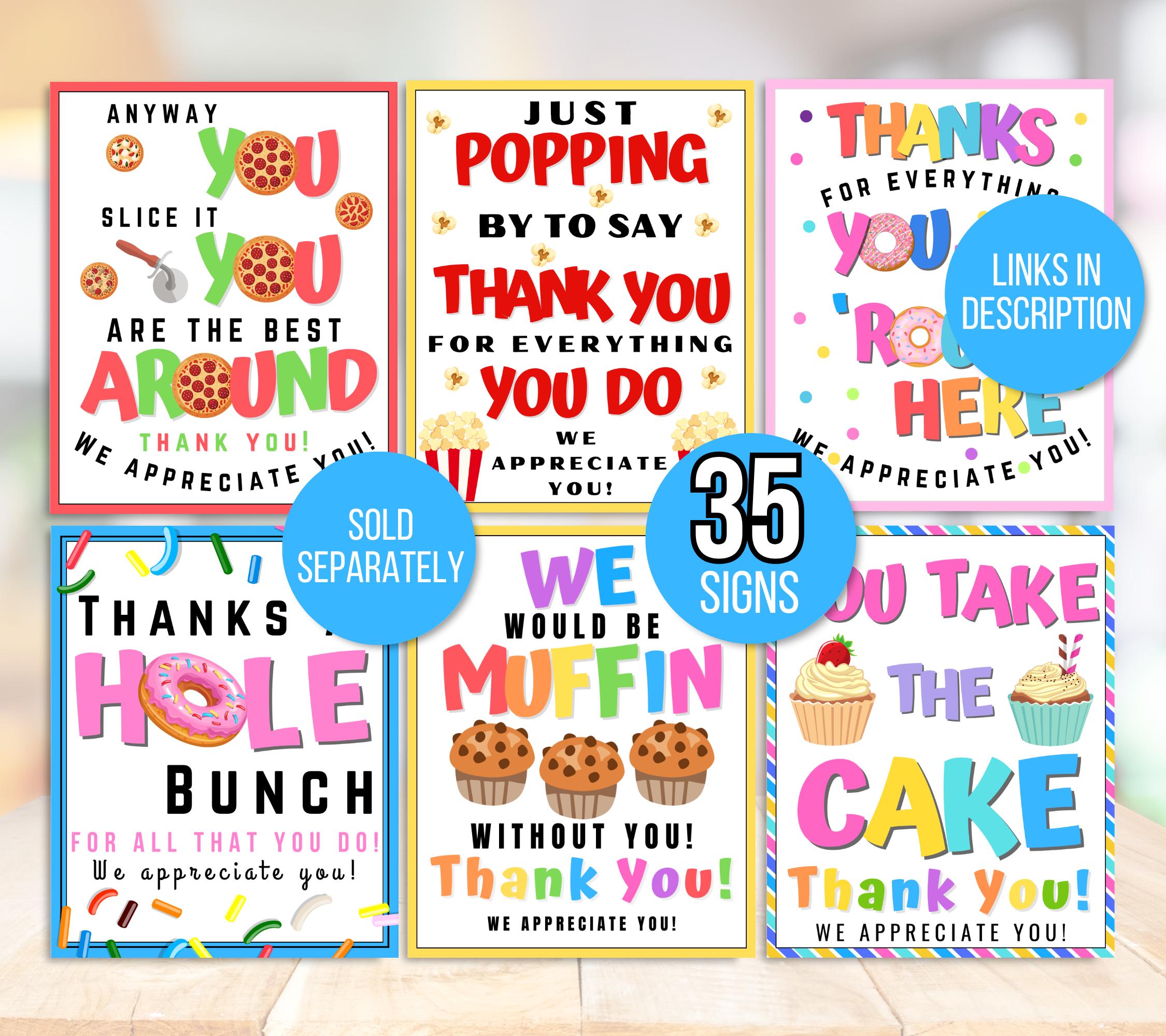 Employee Appreciation Day Sign, Appreciation Week Printable Sign, Thank ...