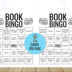 Book Bingo, 10 Printable Book Bingo Cards, Book Bingo Challenge, Book ...