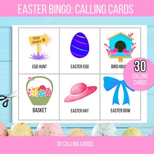 Easter Bingo, 30 Printable Easter Bingo Cards, Easter Activity for Kids ...