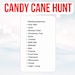 Candy Cane Treasure Hunt, Indoor Candy Cane Scavenger Hunt, 40 Treasure ...