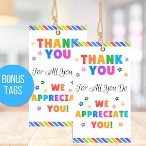 Appreciation Week Printable Sign, Thank You for All You Do, Thank You ...