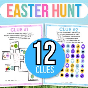 Indoor Easter Treasure Hunt for Older Kids, Easter Scavenger Hunt ...
