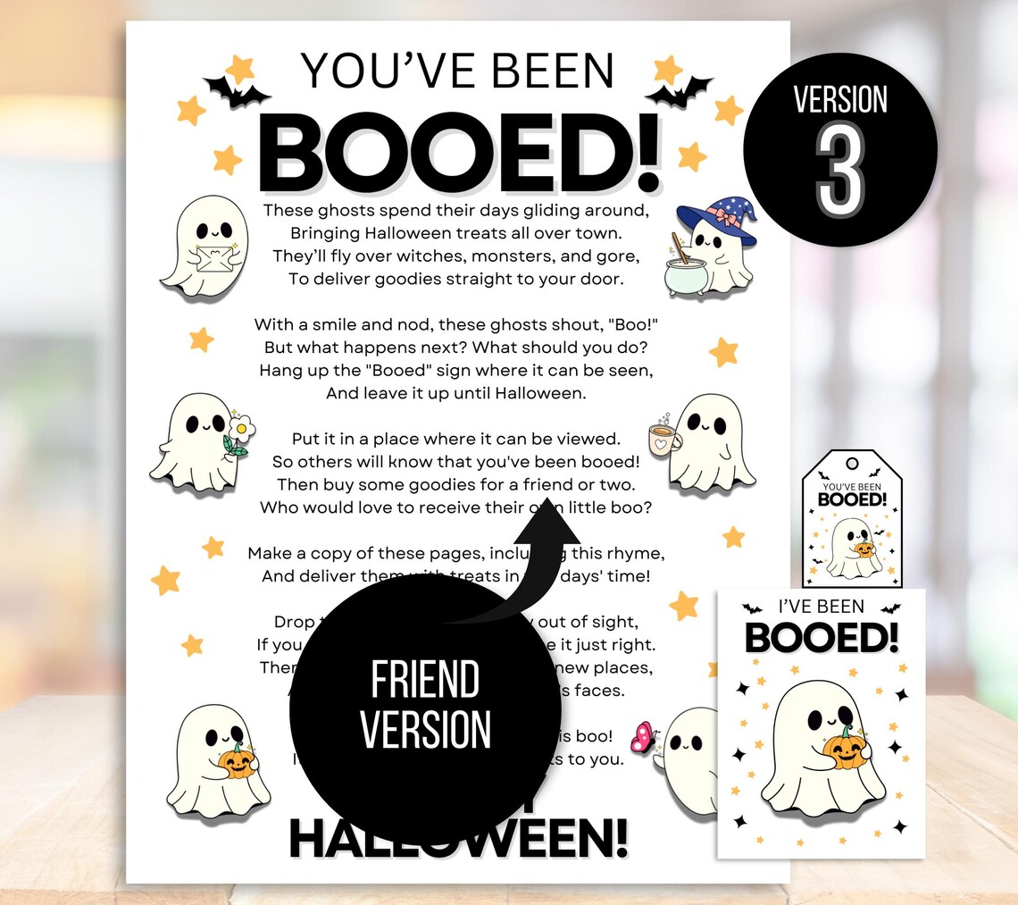 You've Been Boo'd Printable Halloween Kit, I've Been Booed Coworker ...