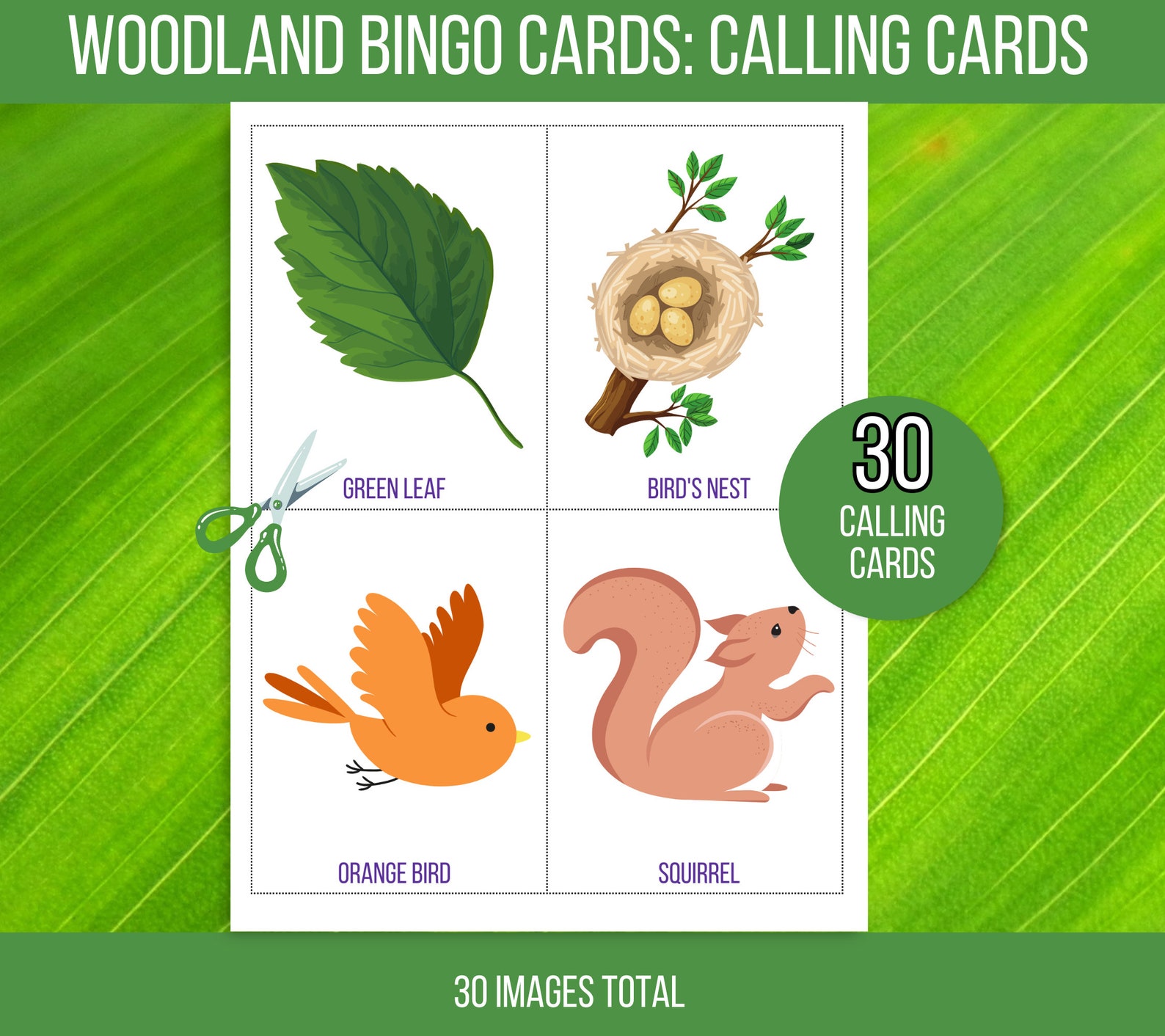 Woodland Bingo, 30 Printable Woodland Bingo Cards, Woodland Party Game ...