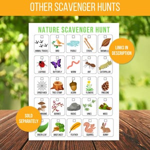 Autumn Scavenger Hunt for Kids, Outdoor Nature Scavenger Hunt, Autumn ...
