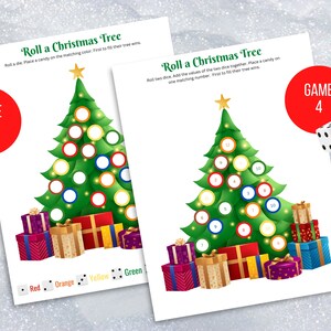 Roll a Snowman Printable, Roll a Christmas Tree, Roll a Dice Bundle ...