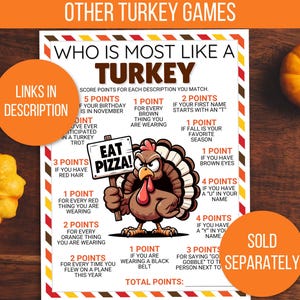 Turkey Trivia Game, Thanksgiving Party Games, Thanksgiving Trivia ...