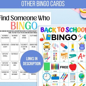 Back to School Bingo, Back to School Games, Classmate Bingo, Get to ...
