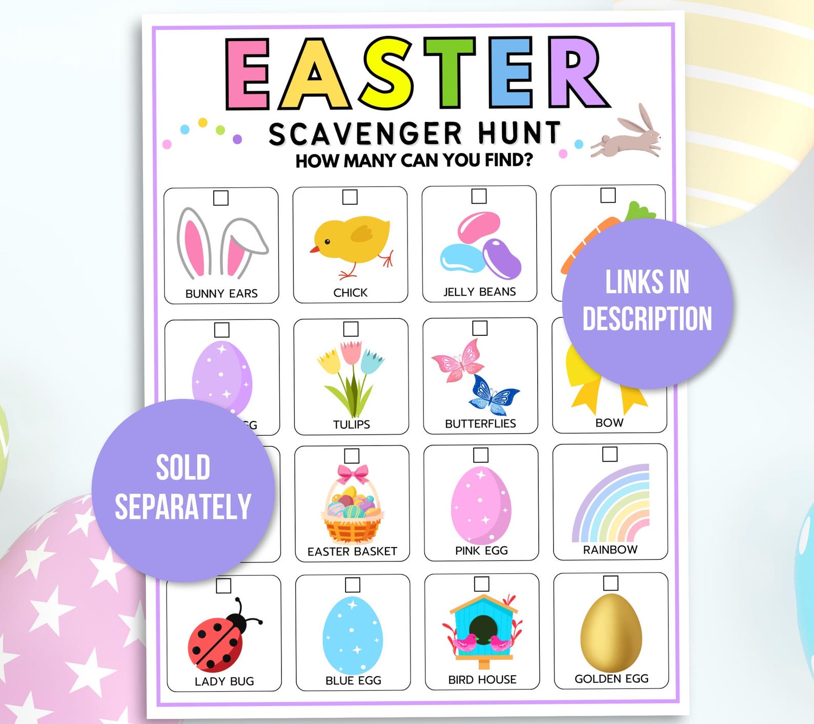 Peeps Easter Scavenger Hunt, Peeps Easter Hunt Game, Peeps Easter Hunt ...