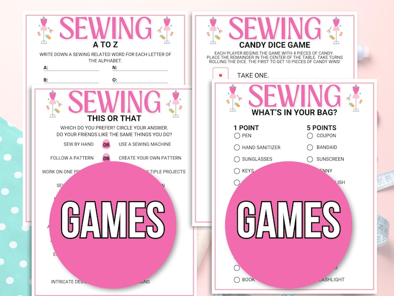 Sewing Games, Sewing Games, Sewing Party Games, Sewing Club Game ...