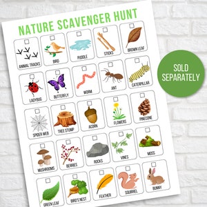 Nature Bingo, 30 Printable Nature Bingo Cards, Nature Party Game ...