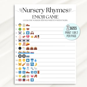 Nursery Rhymes Emoji Game, Emoji Nursery Rhymes Game, Baby Emoji Game ...