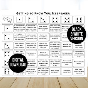Icebreaker Game, Icebreaker Activity, Team Building Game, Table Talk ...