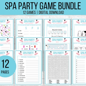 Spa Party Games Printable Spa Party Activities Girls Spa - Etsy