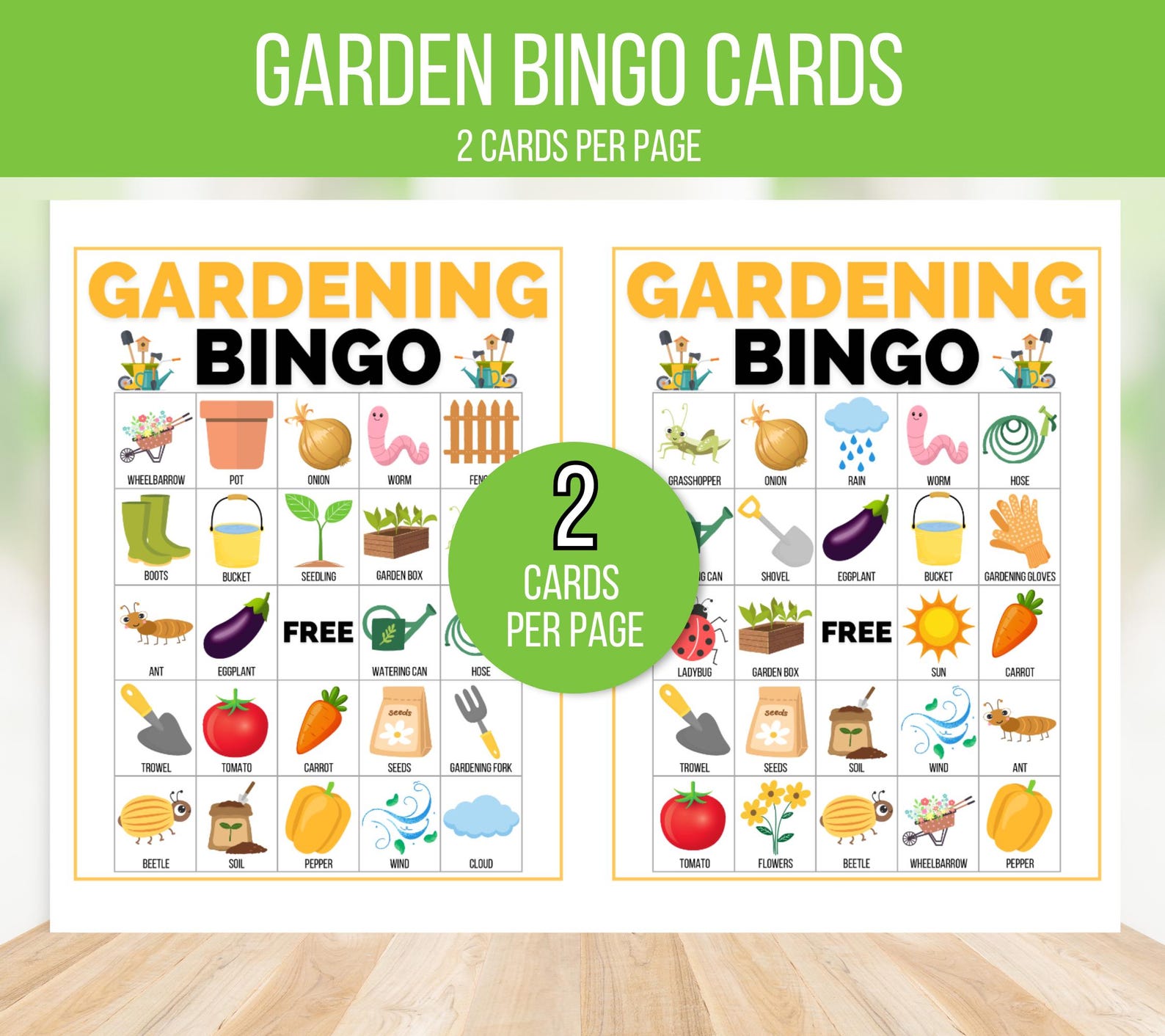 Garden Bingo, Spring Bingo, Garden Game, Garden Activity, Garden ...