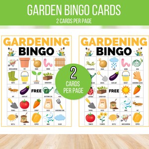 Garden Bingo, Spring Bingo, Garden Game, Garden Activity, Garden ...