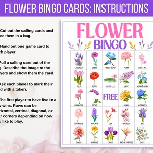 Flower Bingo, Spring Bingo, Garden Bingo, 40 Printable Flower Bingo ...