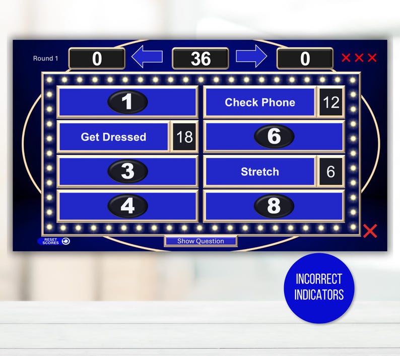Editable Friendly Feud Game Template, Friendly Feud Game, Friendly Feud ...