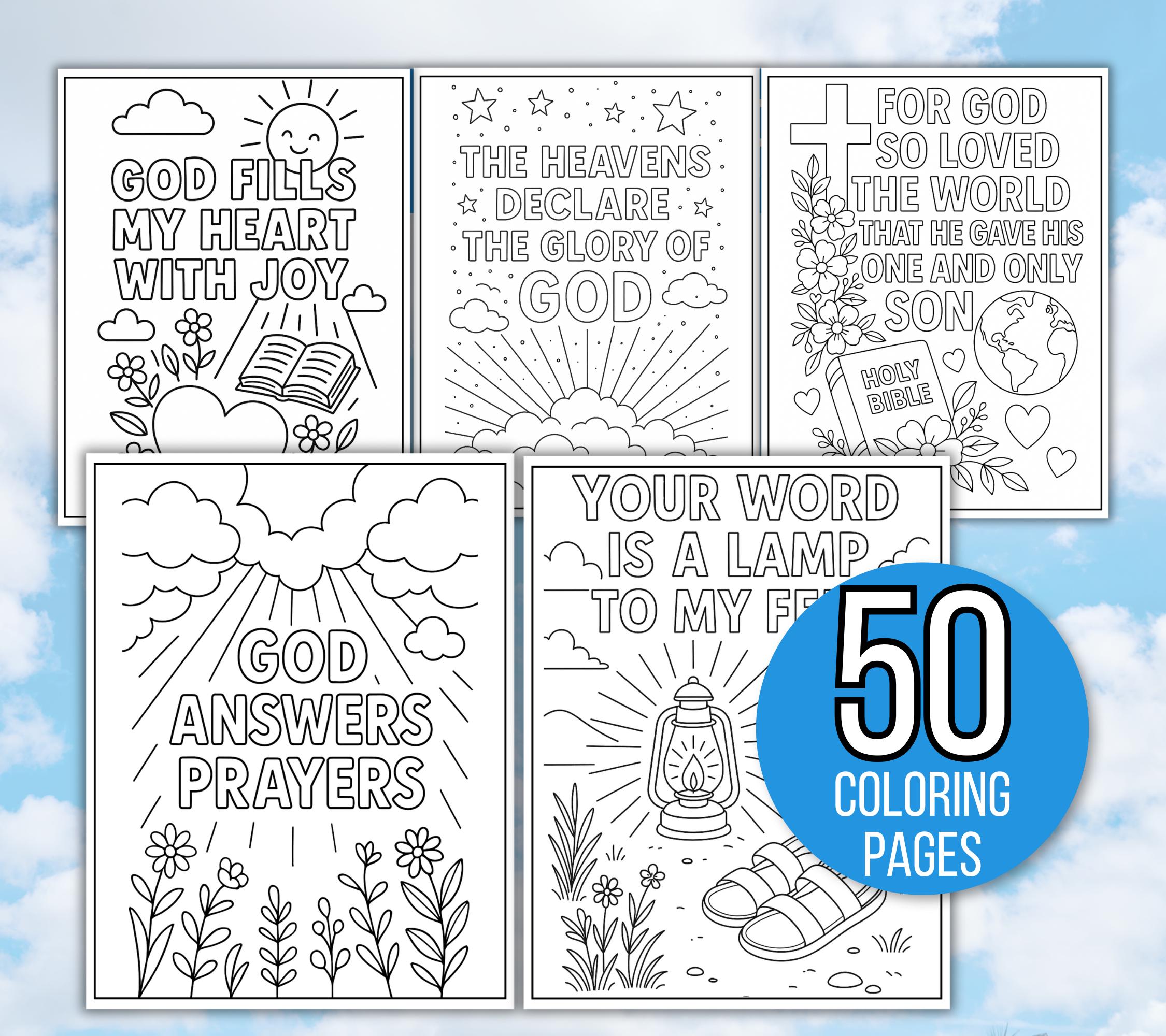 Kids Bible Verse Coloring Pages, Kid's Bible Coloring Pages, Sunday ...