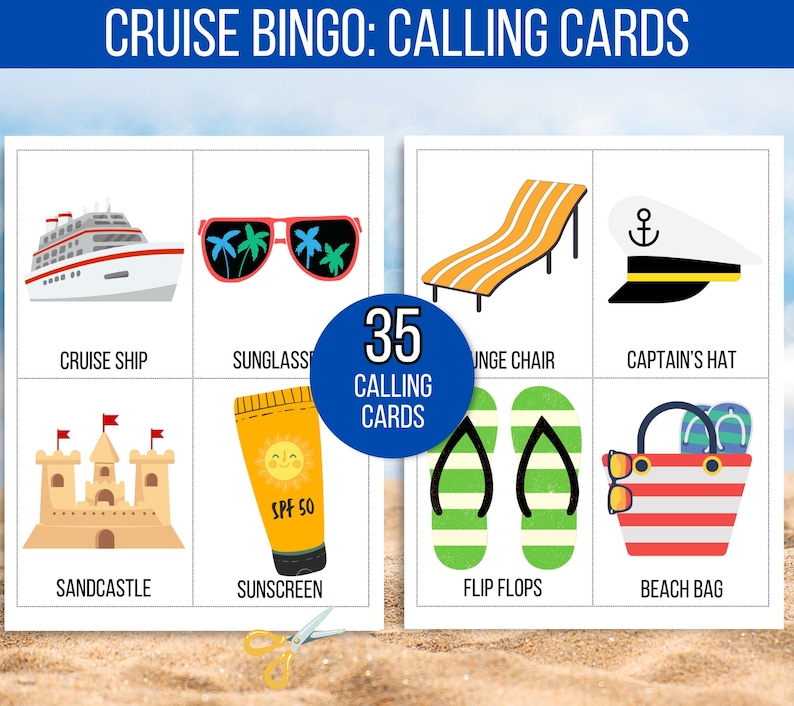 Cruise Bingo, 60 Cruise Bingo Cards, Cruise Games, Cruise Ship Bingo ...
