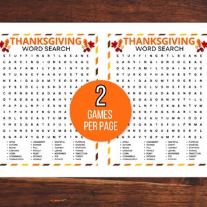 Thanksgiving Word Search, Thanksgiving Word Scramble, Printable ...