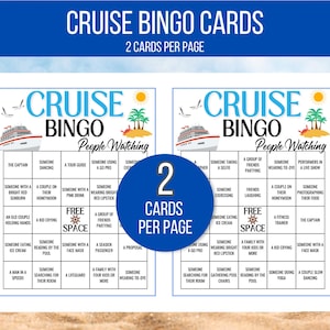 Cruise Bingo, Cruise Games, 50 Cruise Bingo Cards, Cruise Ship People ...