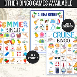 Travel Bingo, 30 Printable Travel Bingo Cards, Cruise Bingo, Road Trip ...