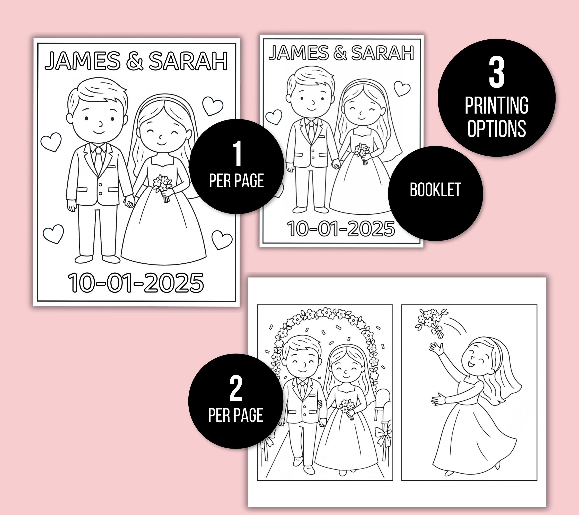 Wedding Coloring Book, Wedding Coloring Pages, Wedding Coloring Sheets ...