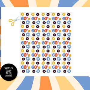 60s Bingo, 60s Song Bingo, 60s Music Bingo, 60s Retro Bingo, 50 ...