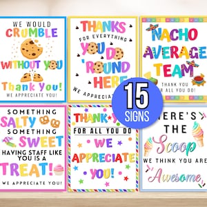 Appreciation Week Printable Signs, Staff Appreciation Signs ...