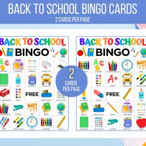 Back to School Bingo, Back to School Games, School Bingo, Welcome Back ...